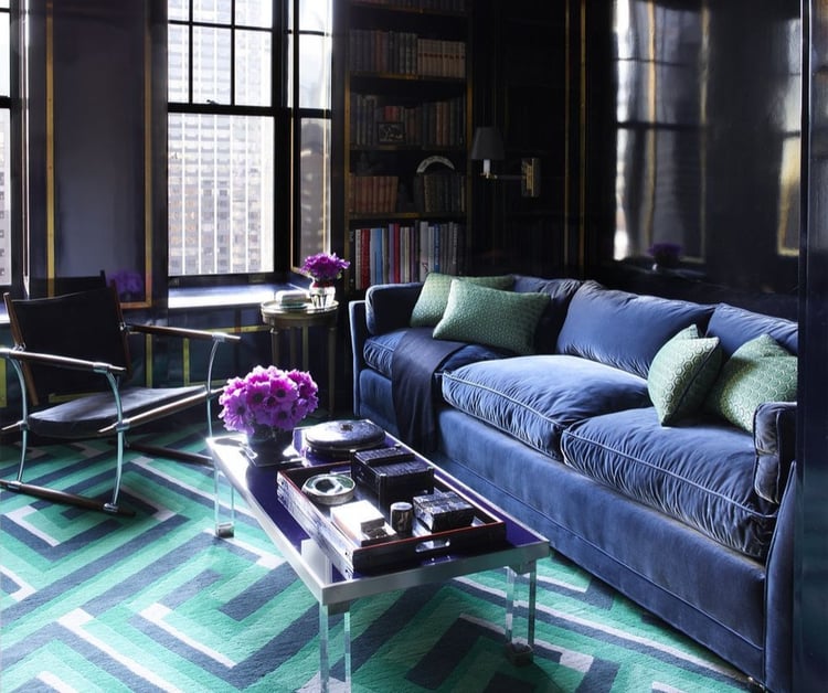 Using purple and blue in your interior design